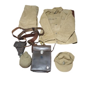 Vintage Rare Uniform of the Red Army, Leather Field Bag, Leather Belt ...