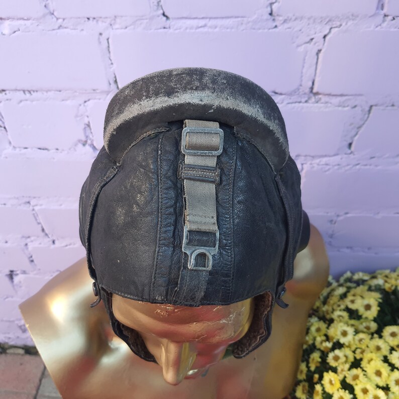 Soviet Military Leather Fur Helmet USSR Air Force Pilot - Etsy