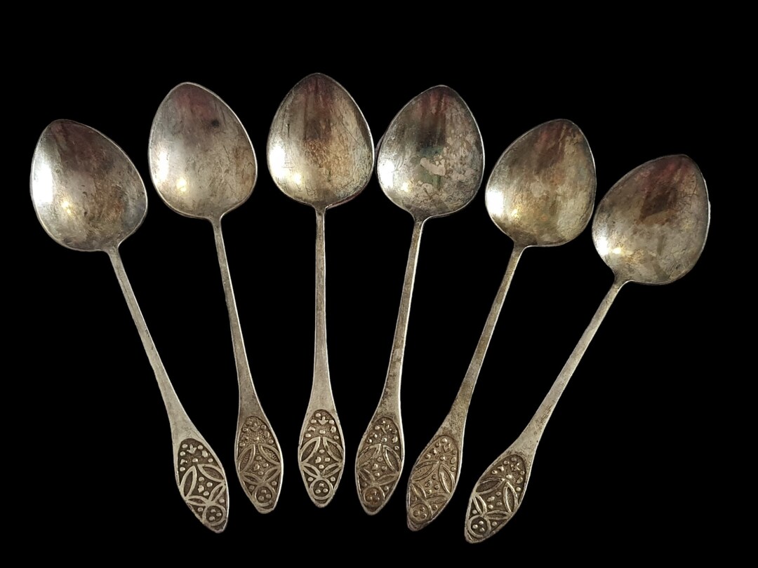 Set of 6 Coffee Spoons, USSR Spoons, Vintage, Soviet, Cutlery - Etsy