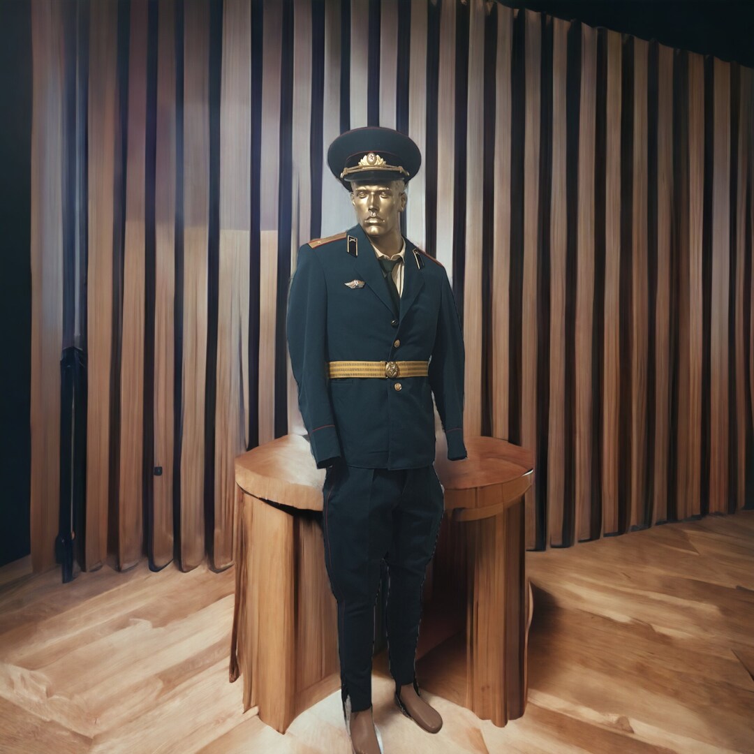 Soviet Military Costume Uniform With Cap With Red Piping, USSR, Vintage ...