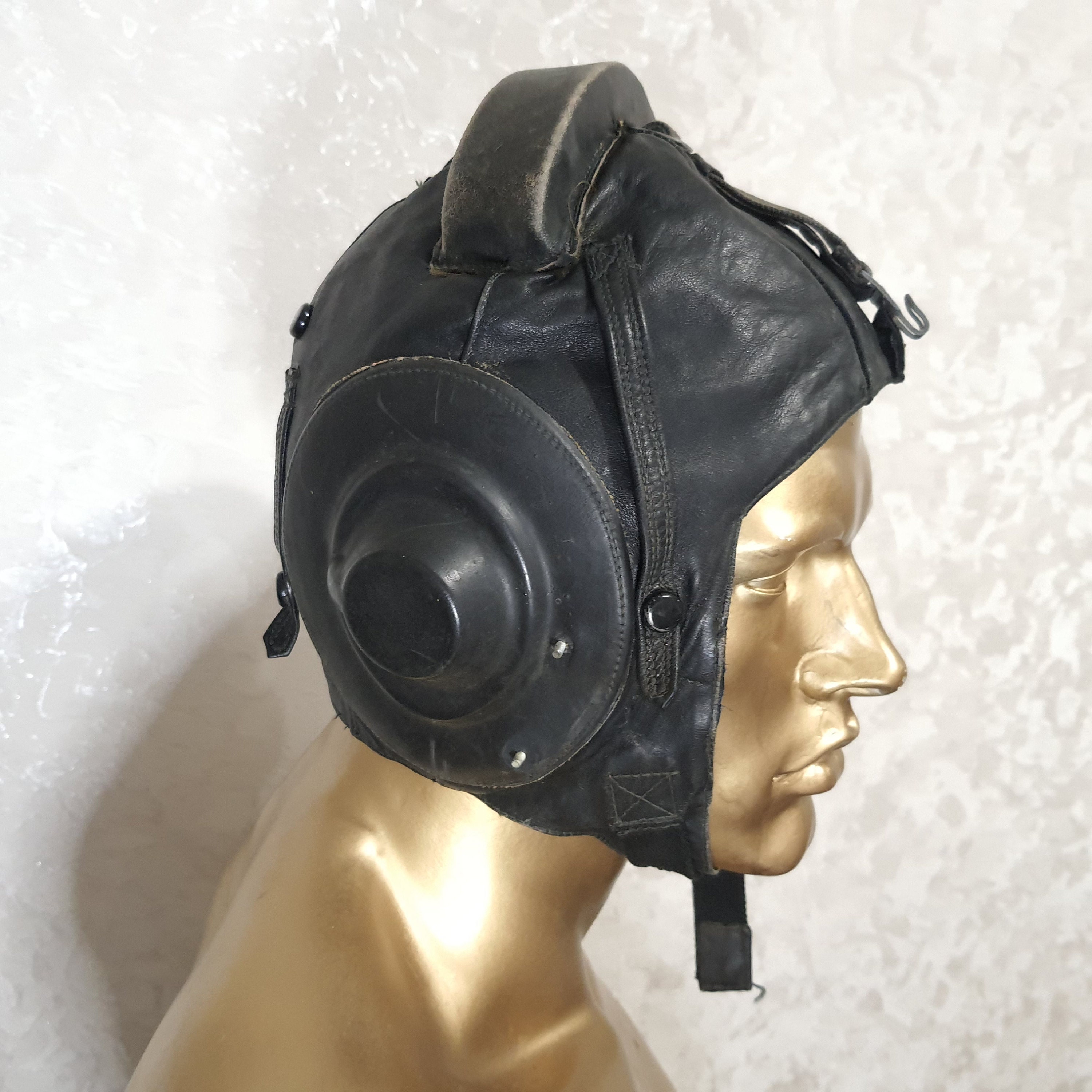 Soviet Military Leather Fur Helmet USSR Air Force Pilot - Etsy