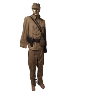 Vintage Rare Uniform of the Red Army, Leather Field Bag, Leather Belt ...