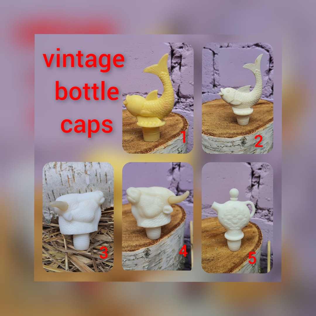 Vintage Soviet Plastic Cork, Watering Can for Bottles. White Fish ...