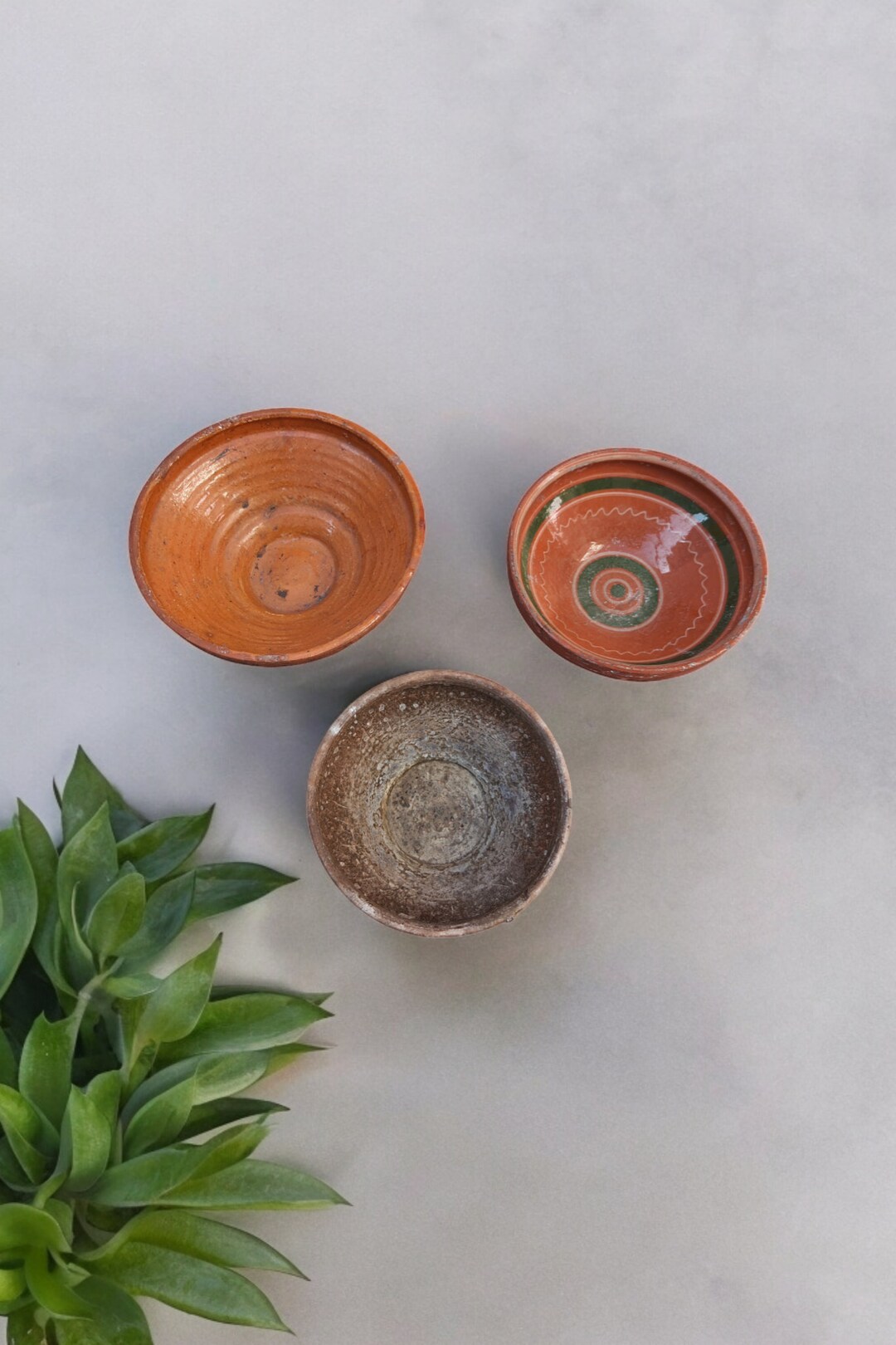 Set of 3, Very Old Clay Plate, Antique Plate, Vegetable Ceramics, Clay ...