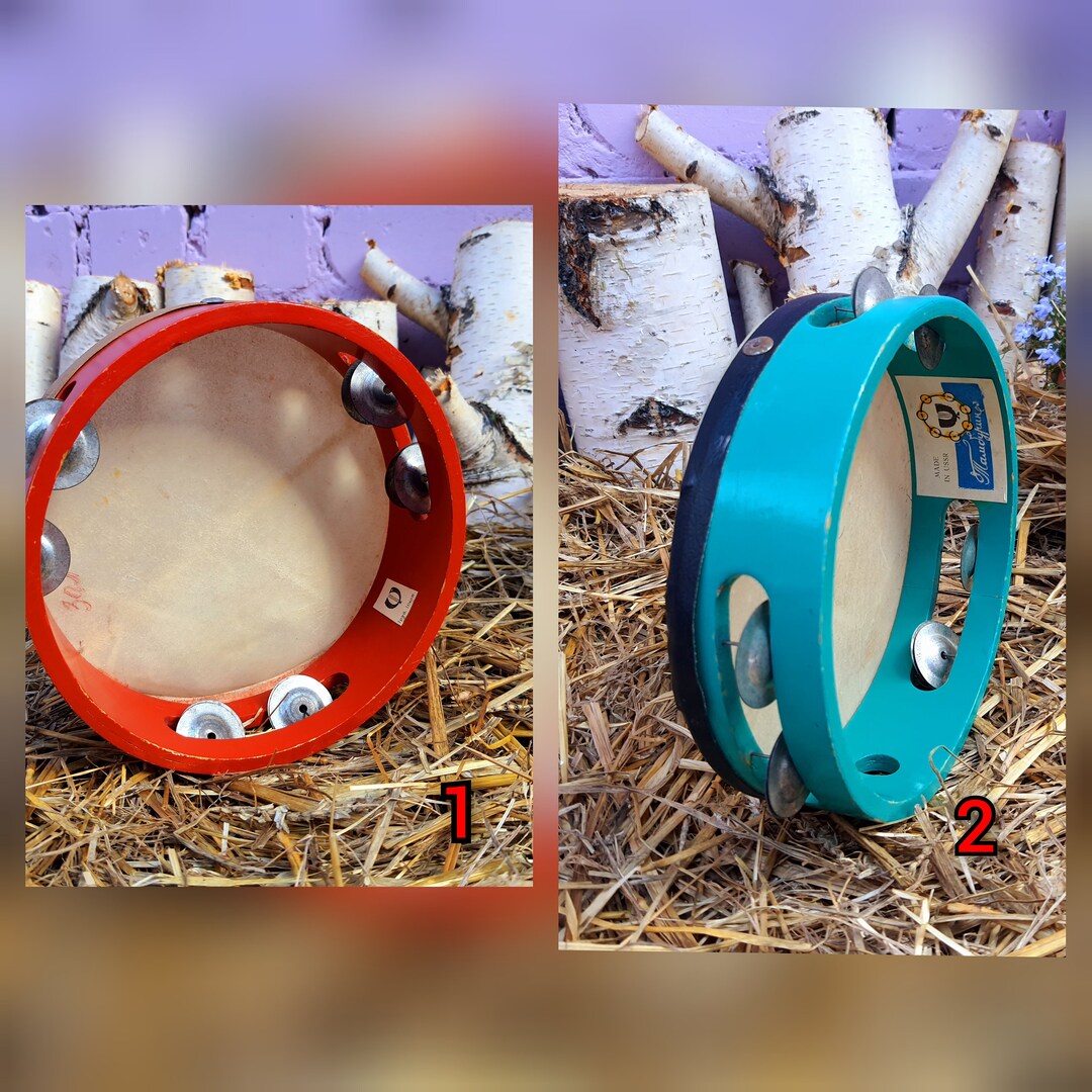 Musical Instrument Tambourine. Folk Percussion Instrument, Tambourine ...