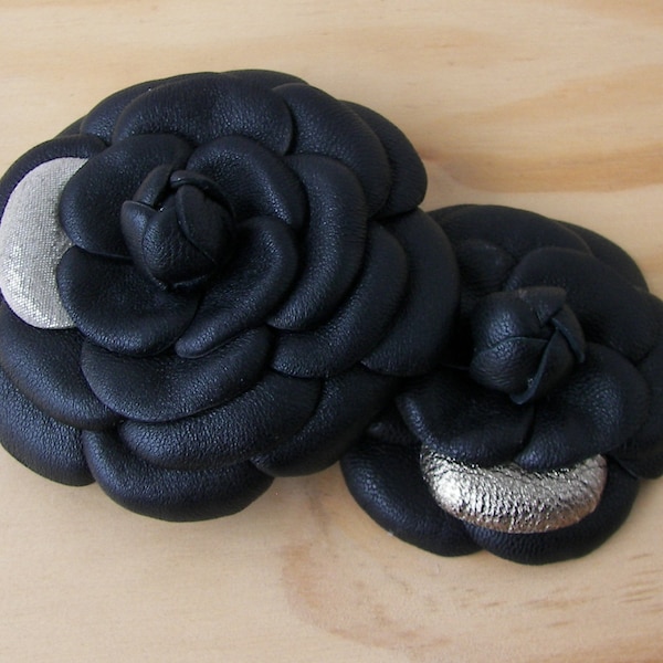 Leather Brooch - Etsy