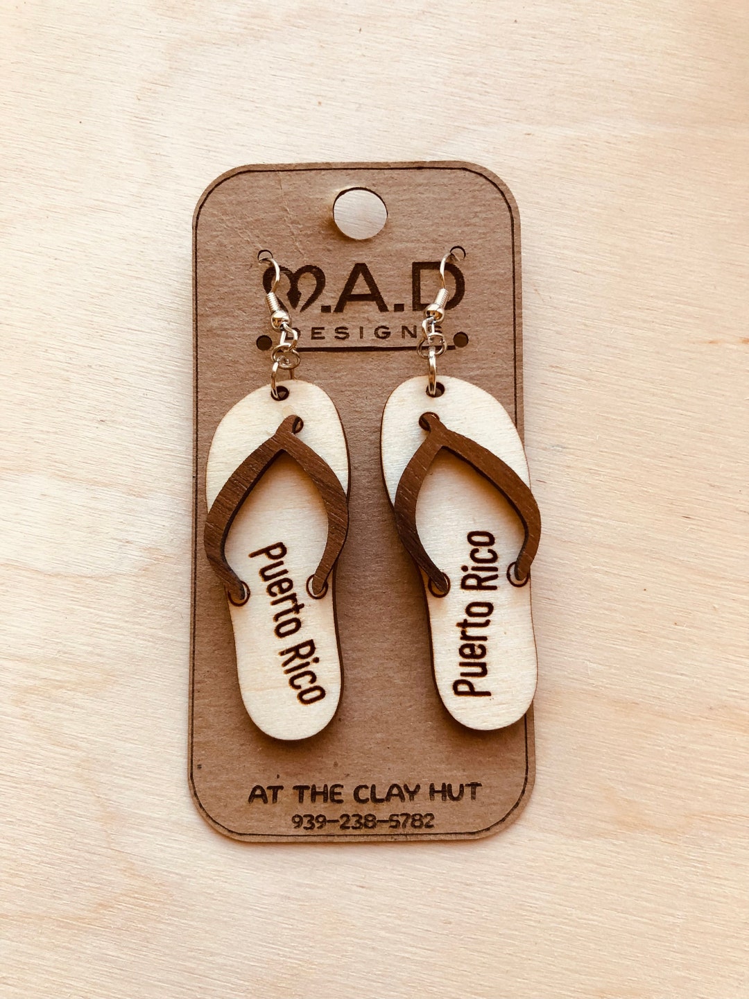 Puerto Rico Flip Flop Earrings - Etsy