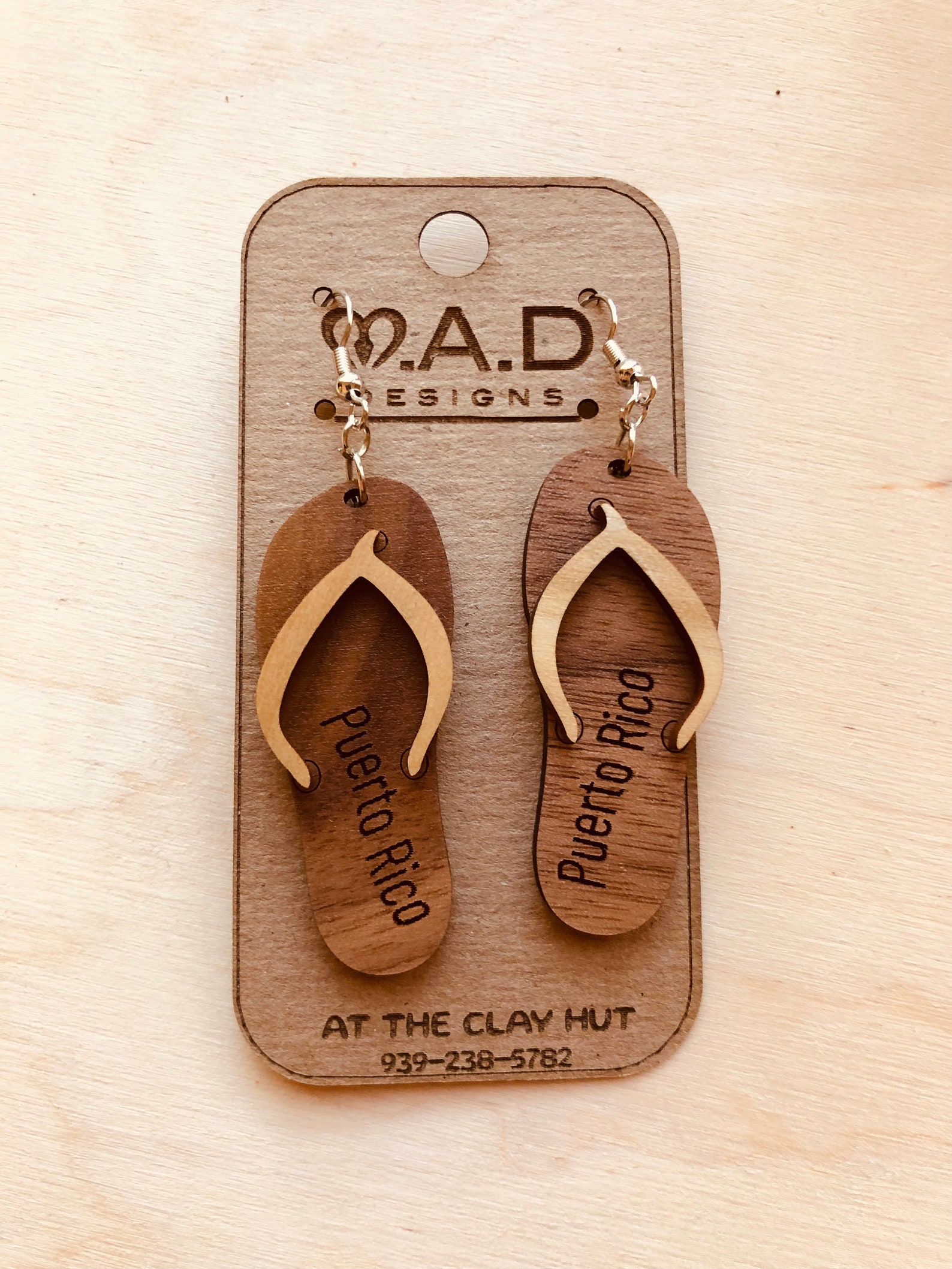 Puerto Rico Flip Flop Earrings - Etsy