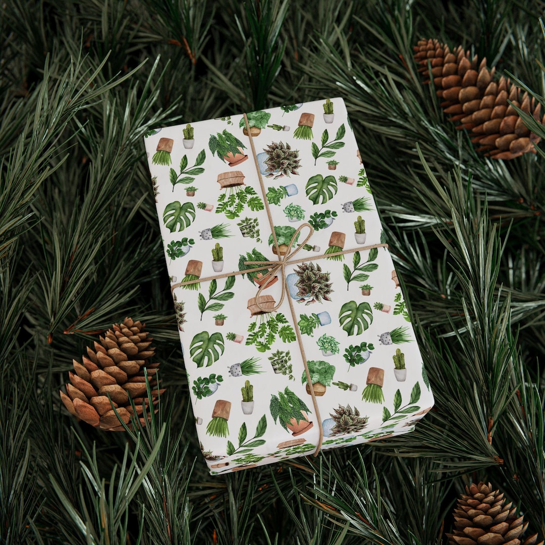 Botanical Wrapping Paper | Plant Mom Gift Wrap, Succulent Pattern - Etsy