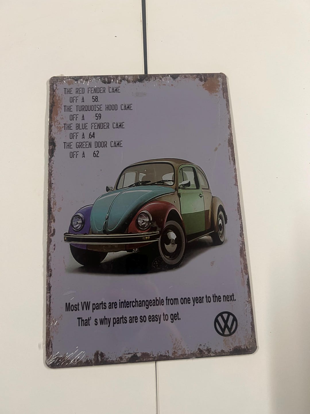 Vintage Style VW Car Metal Sign - Etsy