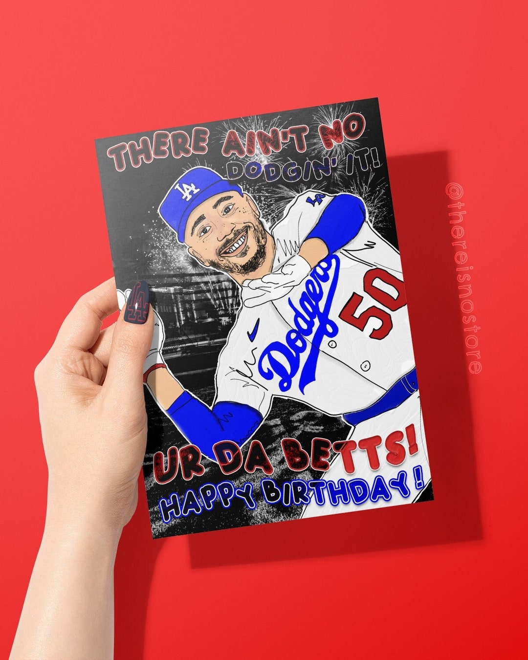 LA DODGERS Mookie Betts Birthday Card Sports Pop Culture Baseball ...