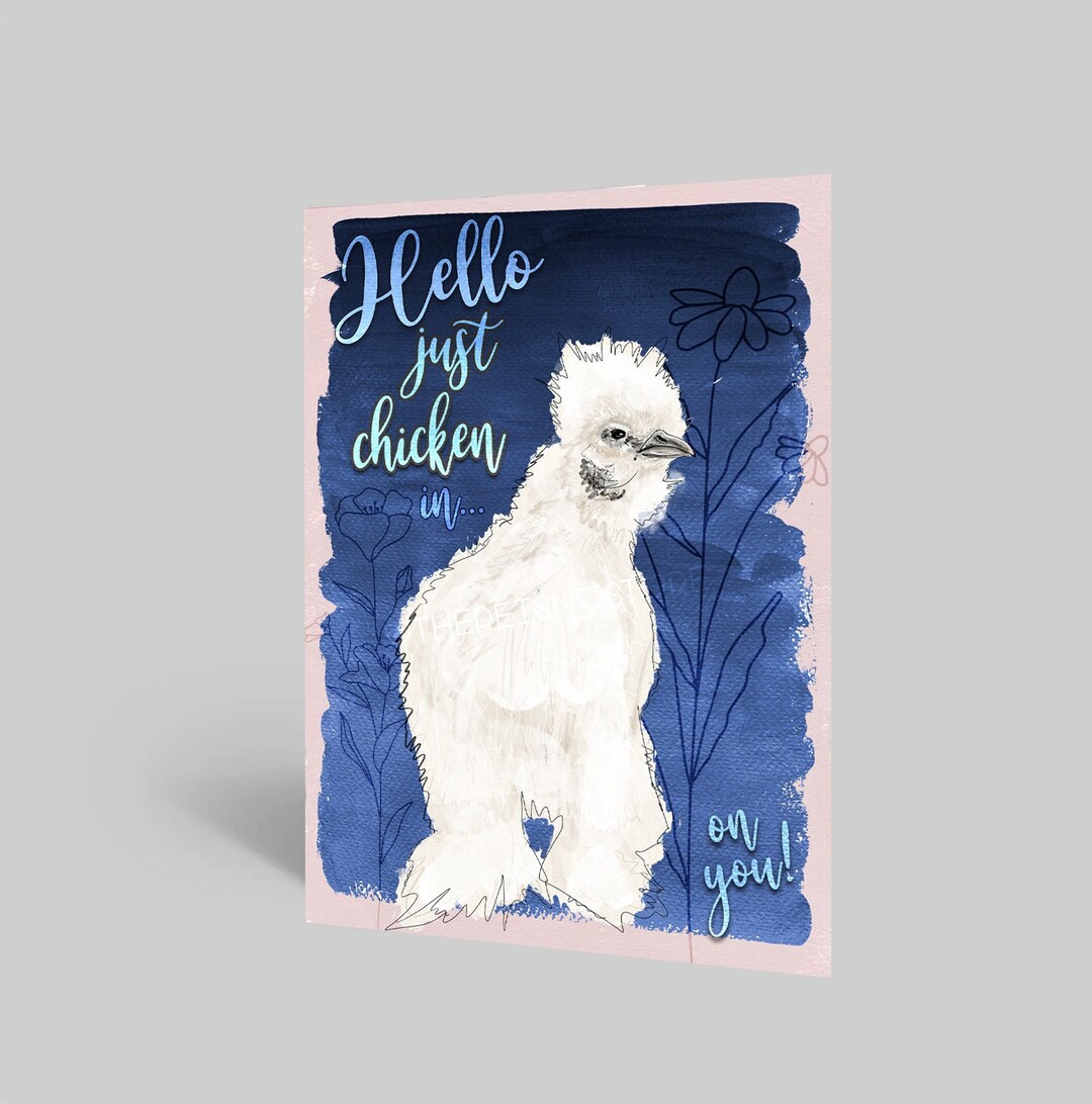 Hello Just Chicken in on You! | Crazy Chicken Lady Greeting Card ...