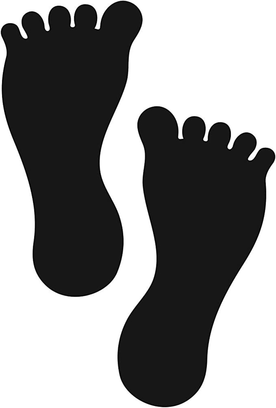 12 Pack - 7 Inch Barefoot Footprint Decal Stickers for Floors and Walls ...