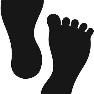 12 Pack - 7 Inch Barefoot Footprint Decal Stickers for Floors and Walls ...