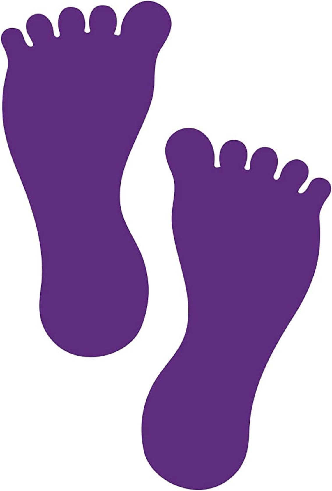 12 Pack 7 Inch Barefoot Footprint Decal Stickers for Floors and Walls ...