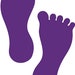 12 Pack 7 Inch Barefoot Footprint Decal Stickers for Floors and Walls ...