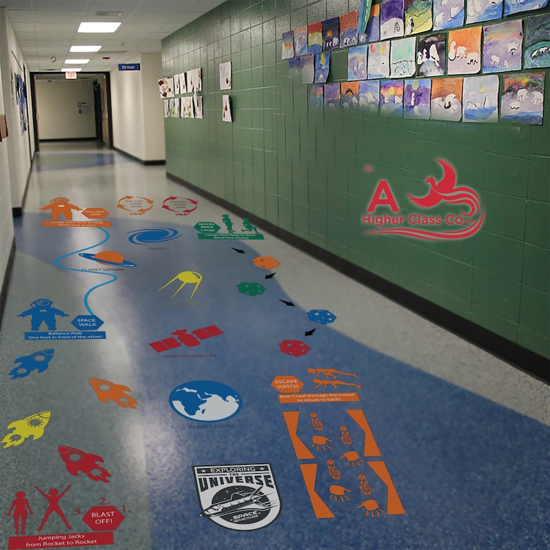 Premium Space Adventure Themed Classroom Sensory Path Kit – 55 Premium ...