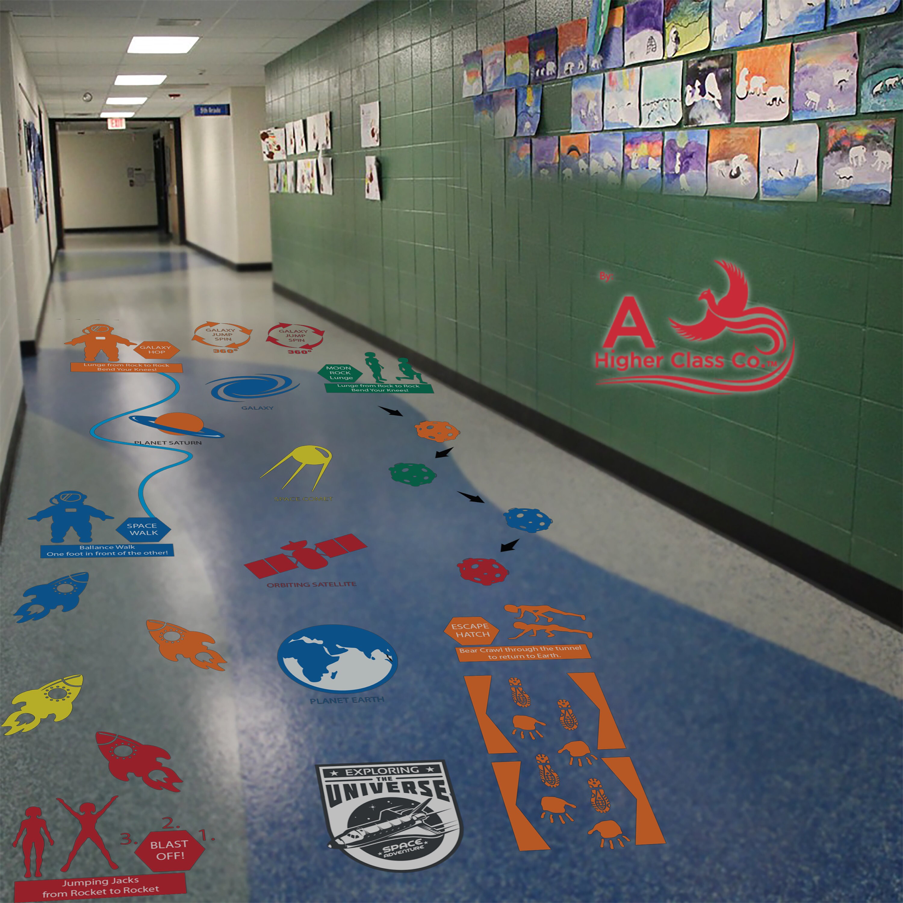 Premium Space Adventure Themed Classroom Sensory Path Kit – 55 Premium ...