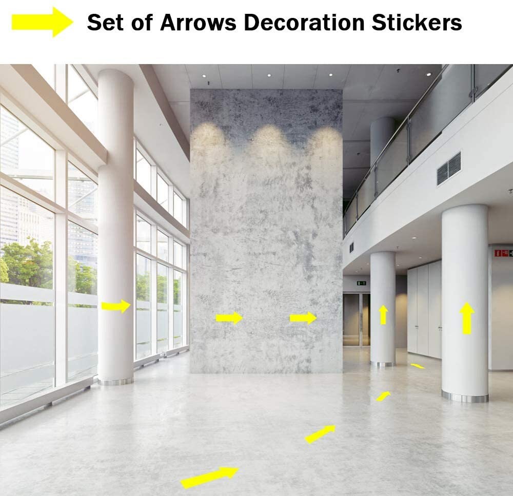 30 Pack - Large 7 Inch Directional Arrow Decal Stickers - Featuring A ...
