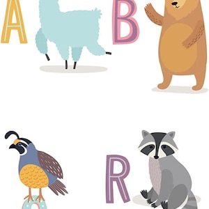 Alphabet and Animals - 52 Large 4 Inch Decals – Classroom Sensory ...