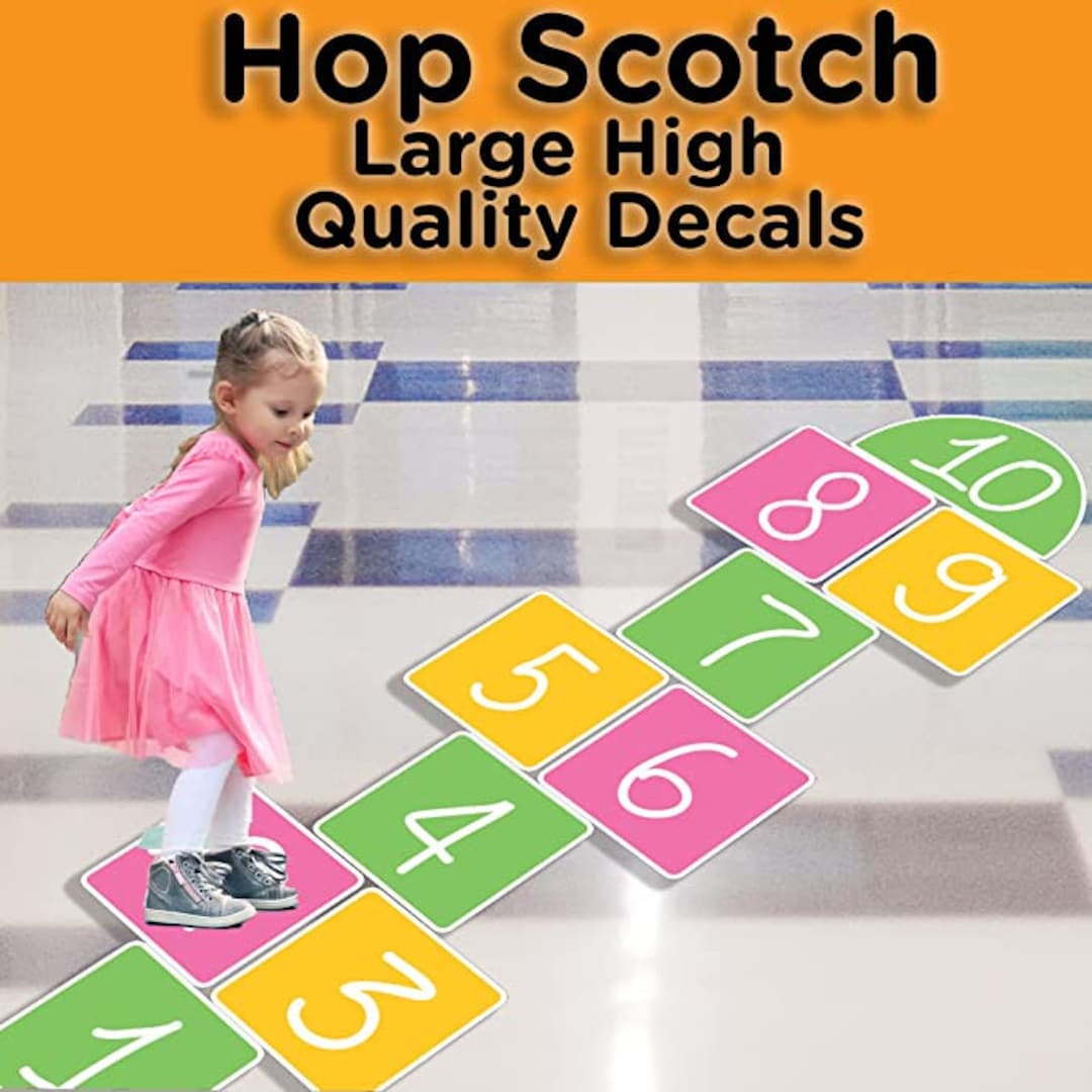 Traditional Hopscotch Bright Colorful Sensory Pathway for Classrooms or ...