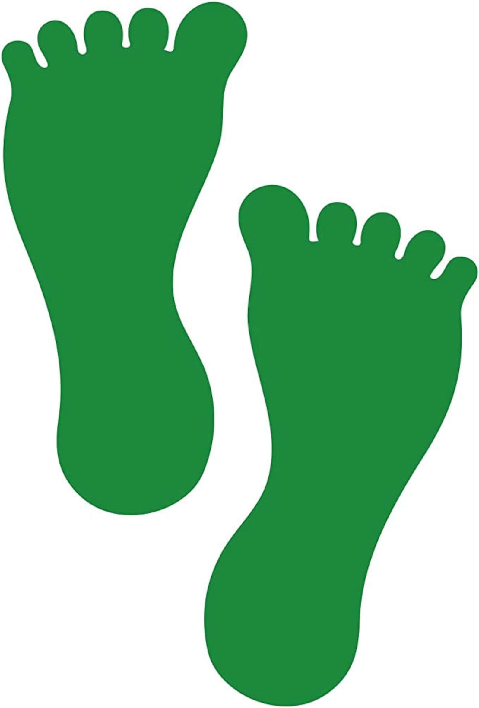 12 Pack - 7 Inch Barefoot Footprint Decal Stickers for Floors and Walls ...