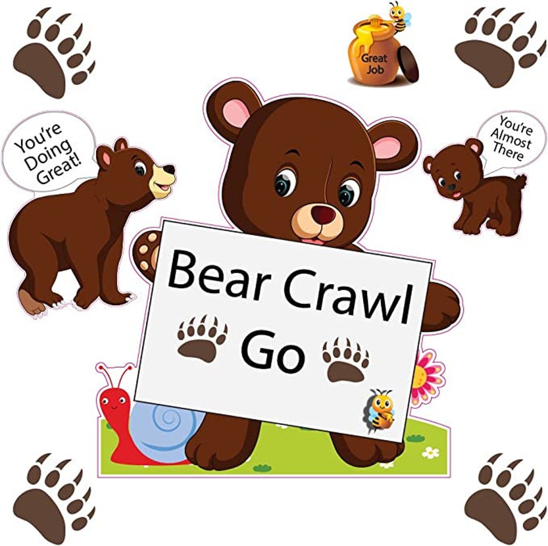 Bear Crawl Sensory Path Kit-16 Durable Vinyl Floor Decals - Etsy