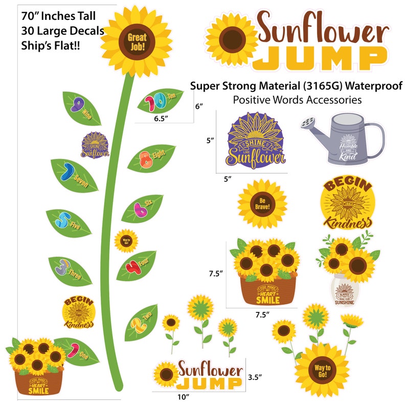 Sunflower Jump Sensory Pathway - School Hallways and Classrooms - 30 ...