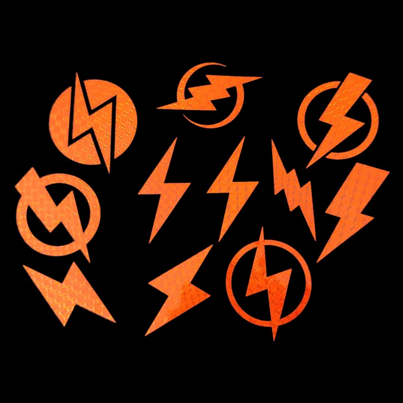 11 Ultra Reflective Lightning Bolts-safety Stickers-2 - Etsy