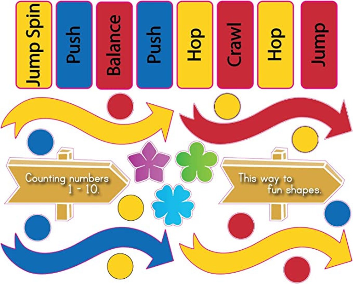 Rainbow Walk Sensory Path for School Hallways – 160 Extremely Durable ...