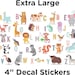 Alphabet and Animals - 52 Large 4 Inch Decals – Classroom Sensory ...