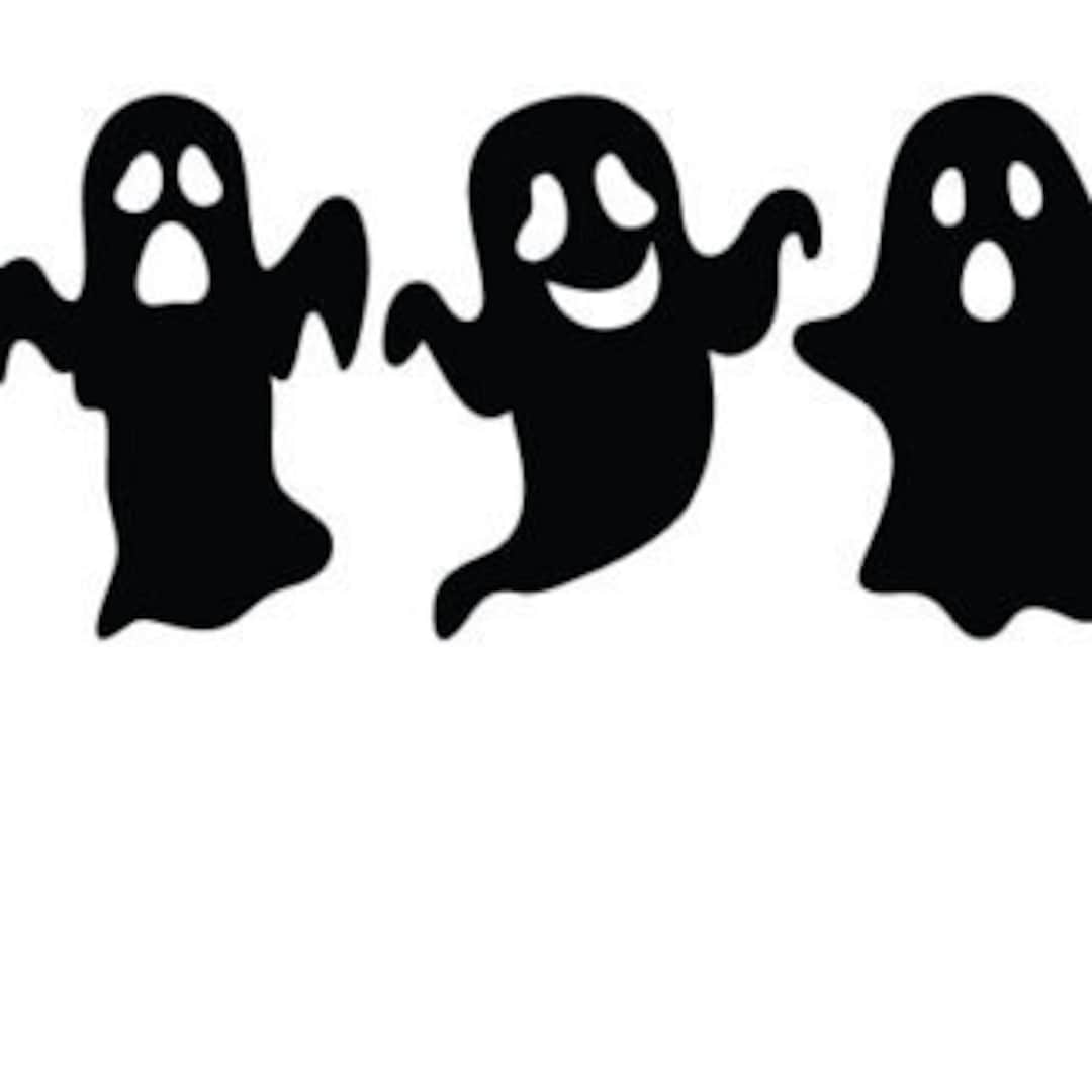 Small Ghost Halloween Sticker Set - 5 Pack - Vinyl Decals Silhouettes ...
