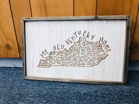 My Old Kentucky Home Wooden Sign | Etsy