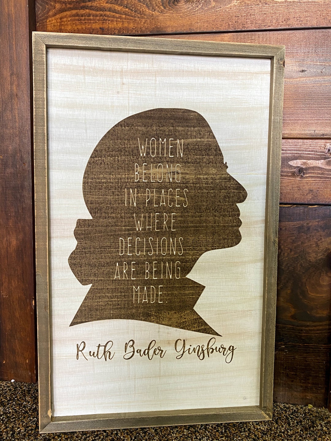 Ruth Bader Ginsburg RBG Wooden Sign - Etsy
