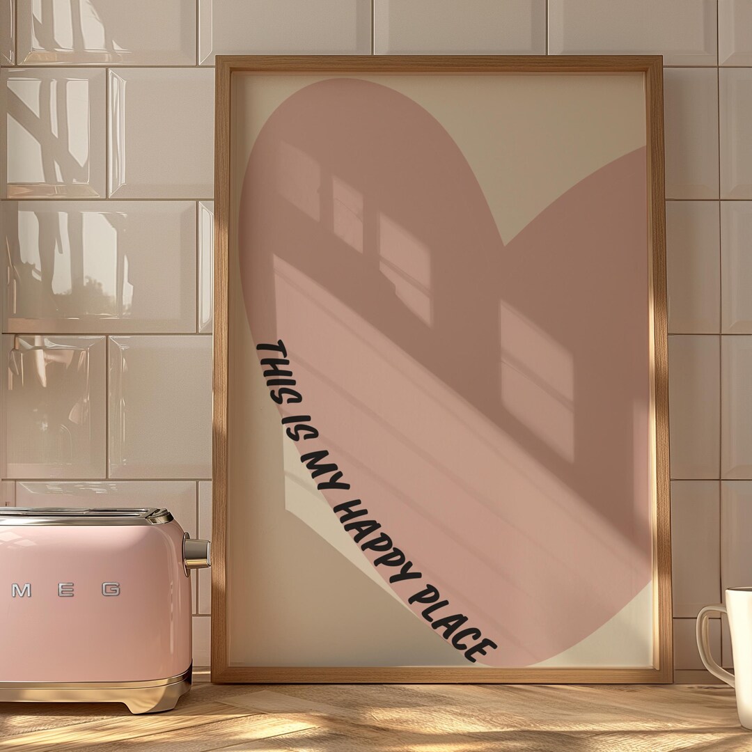 Happy Place Wall Art Print Housewarming Gift Home Decor - Etsy