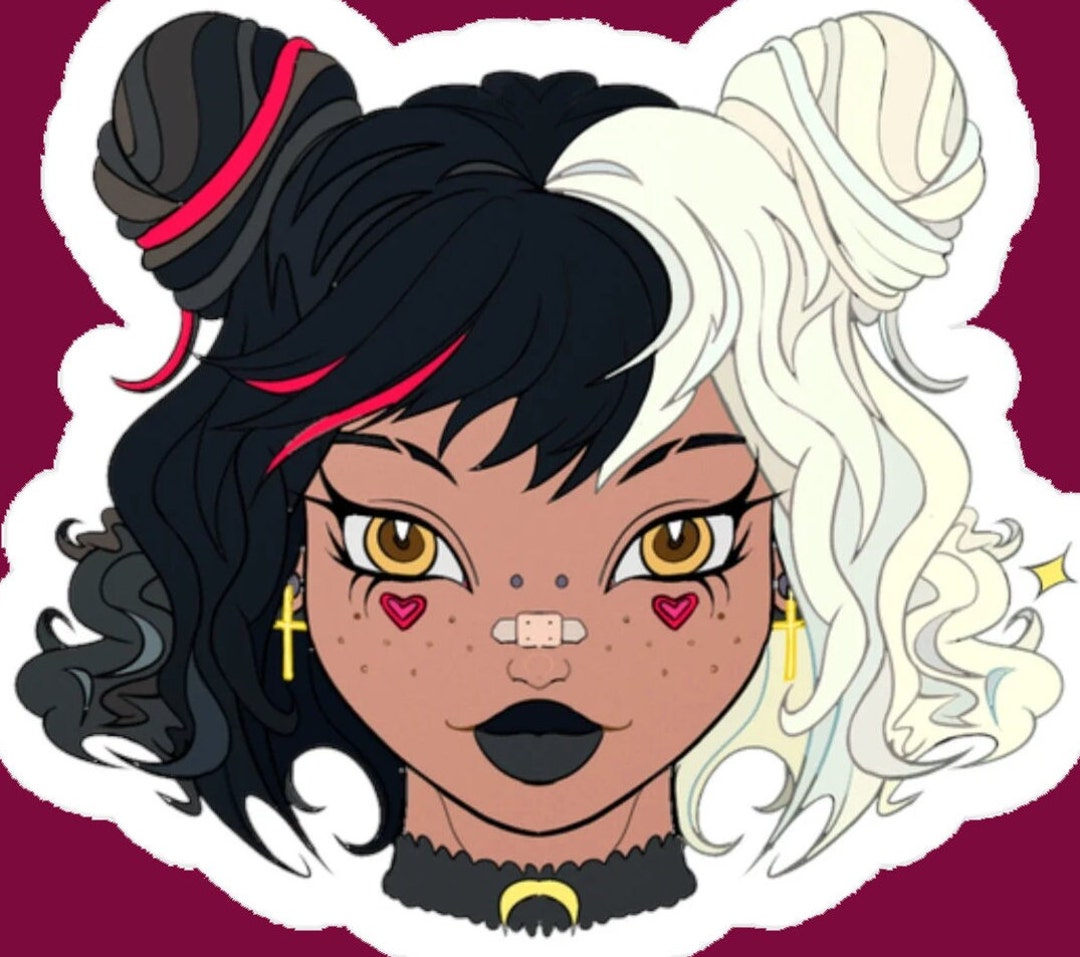 Punk Girl - Punky Emo Anime, Aesthetic Scene Girl, Cartoon Illustration ...