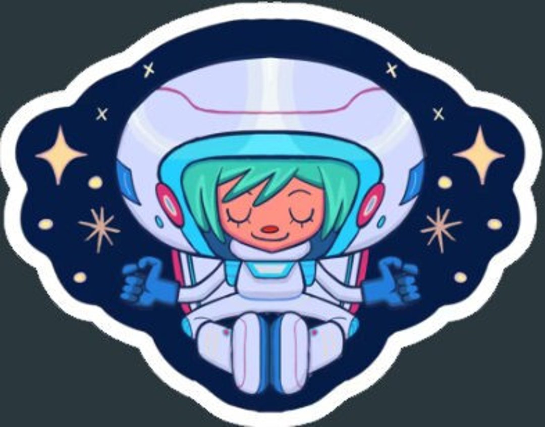 I Need My Space Sticker, Astronaut Decal, Meditation Sticker, Funky ...
