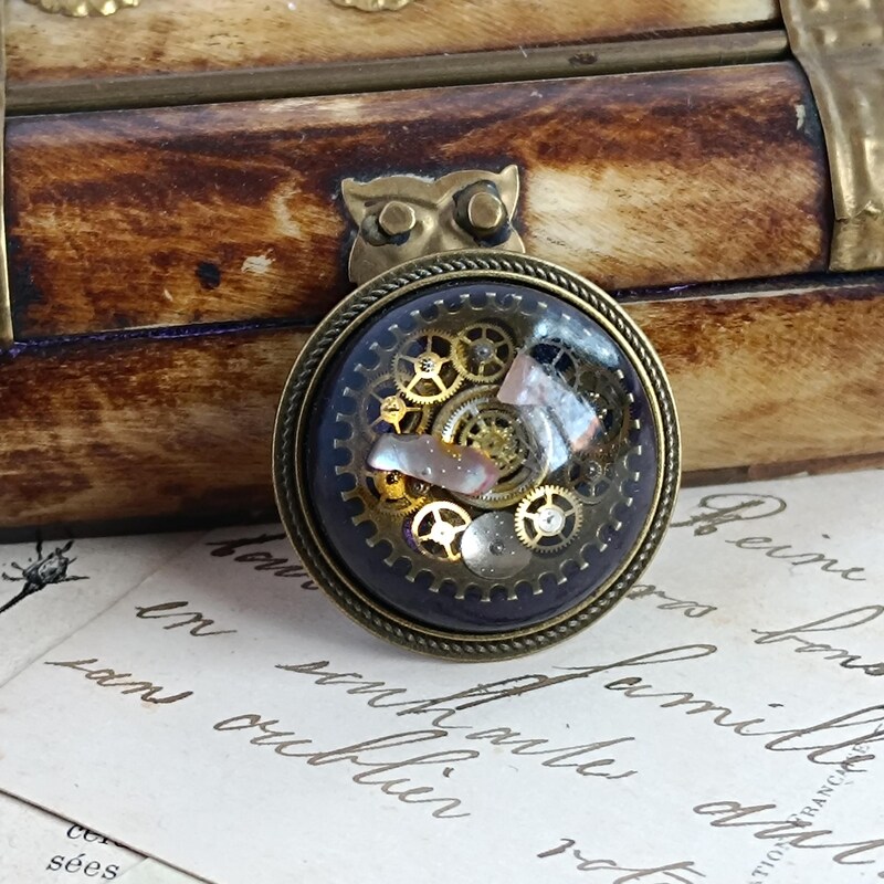 Steampunk Brooch - Etsy
