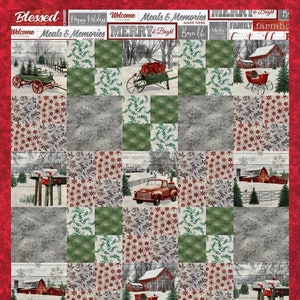 Holiday Homestead Lap Quilt Kit, Includes Binding and Backing With ...