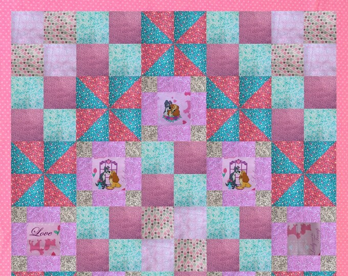 Lady & the Tramp Lap Quilt Kit, Precut With Binding and Backing - Etsy
