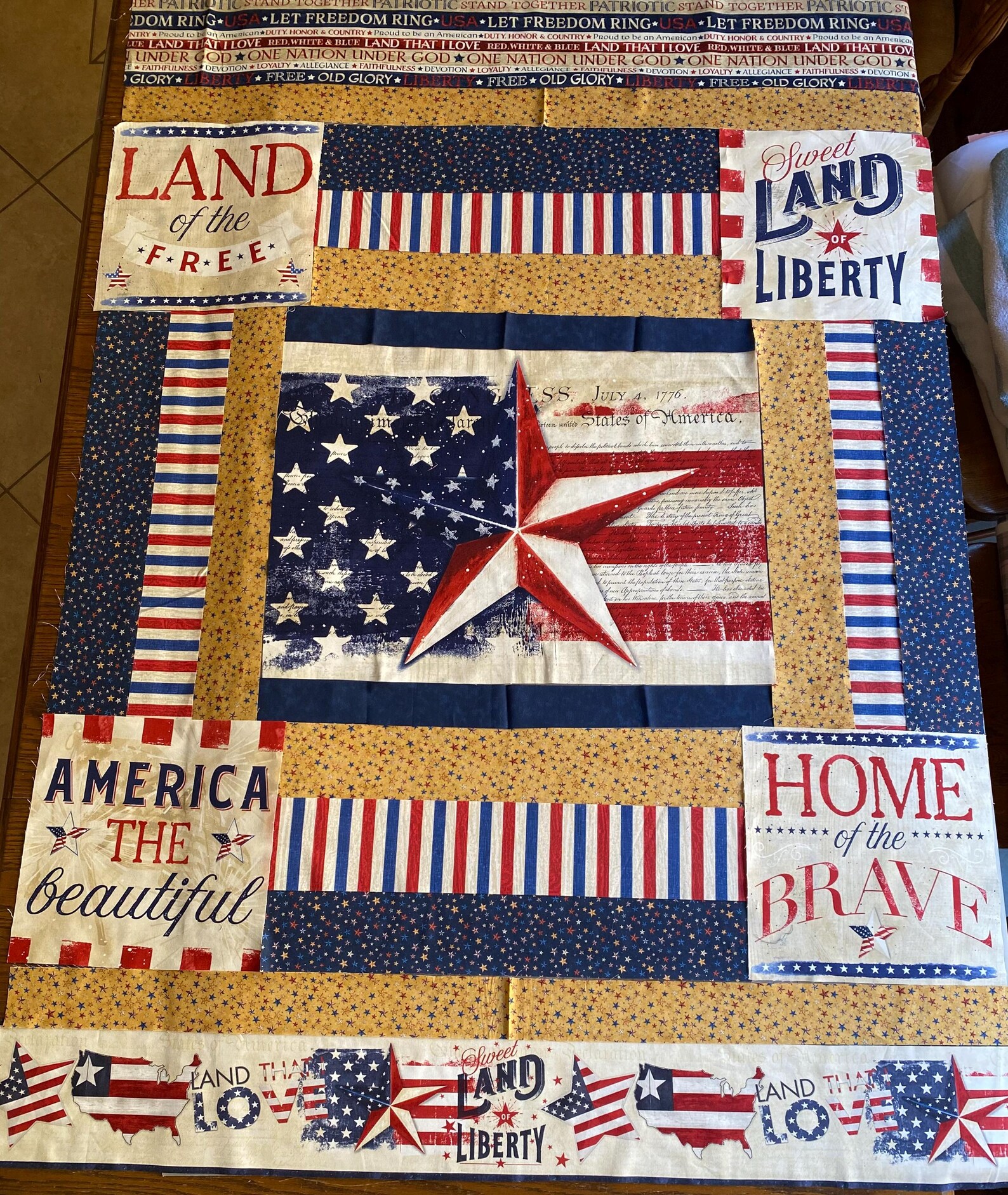 American Valor Patriotic Lap Quilt Kit (revision 5) With Binding and ...