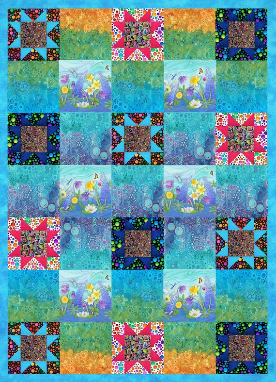 Neon Carnival Lap Quilt Kit Includes Binding and Backing or | Etsy