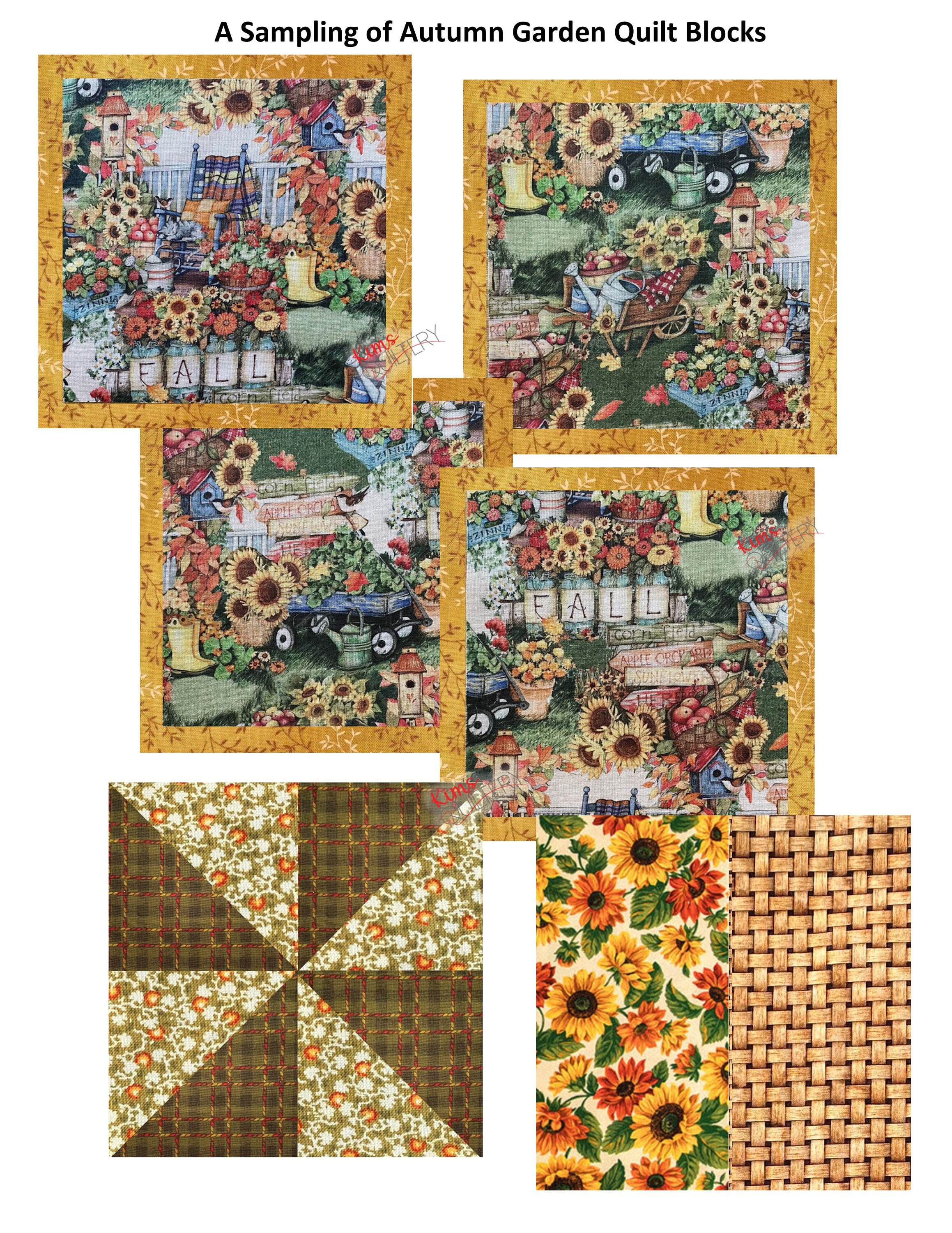 Autumn Garden Lap Quilt Kit, Includes Binding and Backing - Etsy
