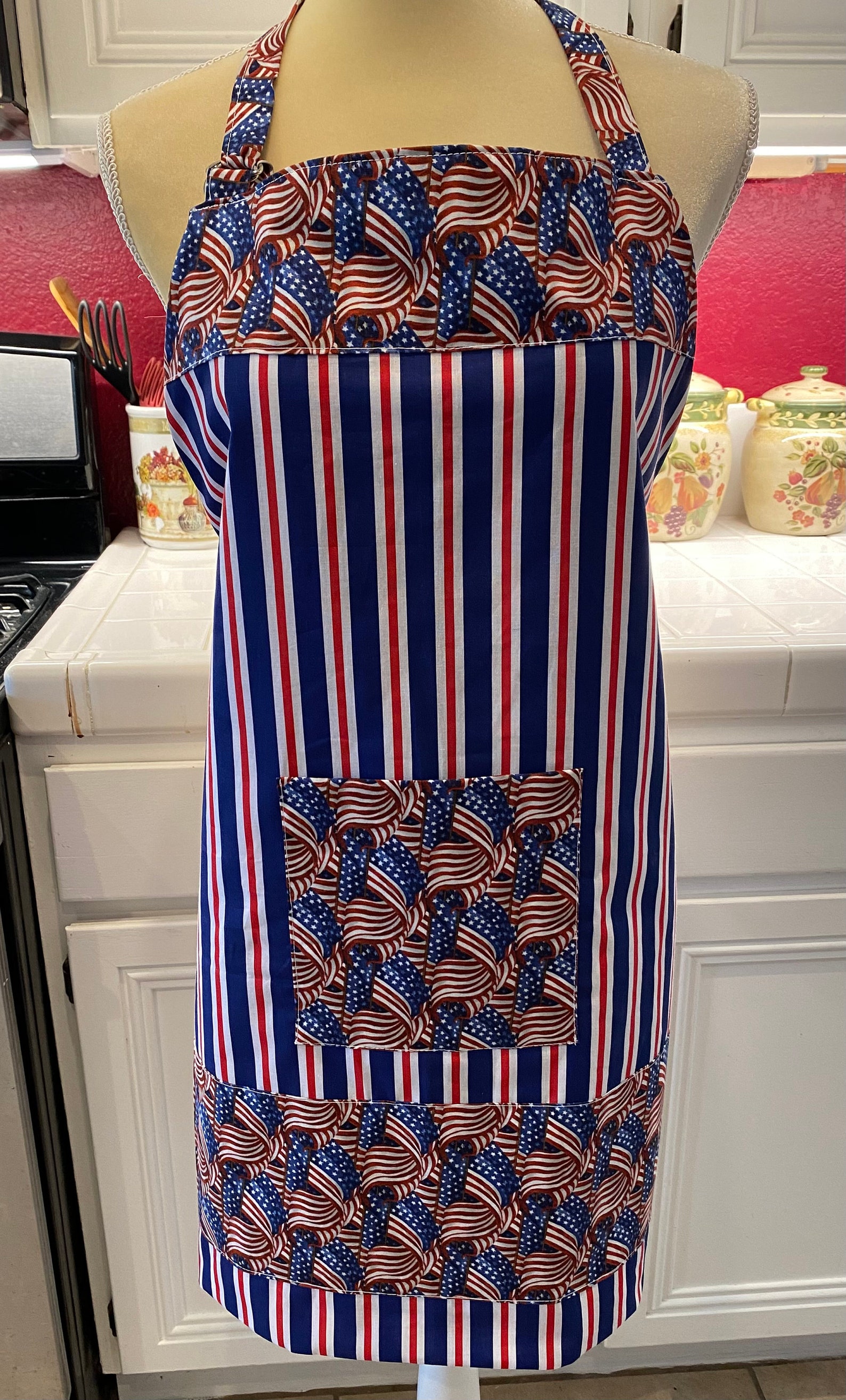 Patriotic Reversible Apron With Pockets - Etsy