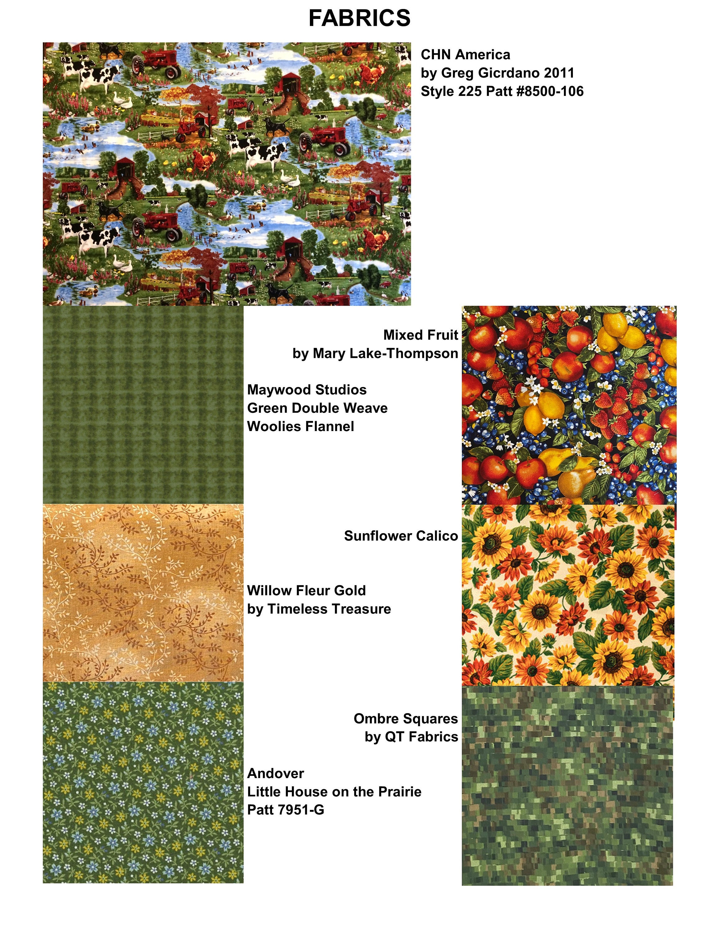 Farmland Harvest Lap Quilt Kit, Includes Binding and Backing - Etsy