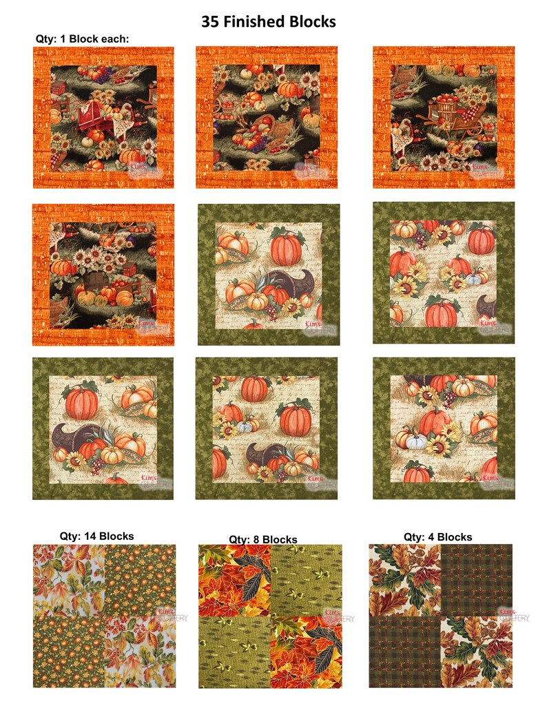 Autumn Pumpkins Lap Quilt Kit Includes Binding and Backing - Etsy