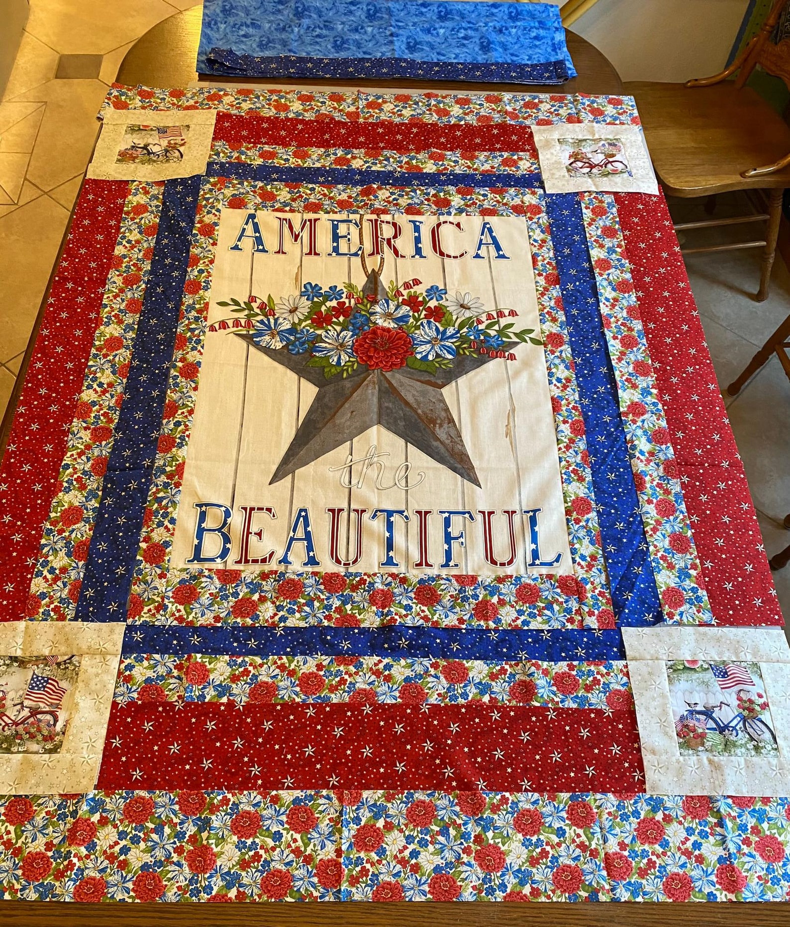 America Quilt Kit, Precut Cotton Patchwork, Binding & Backing - Etsy