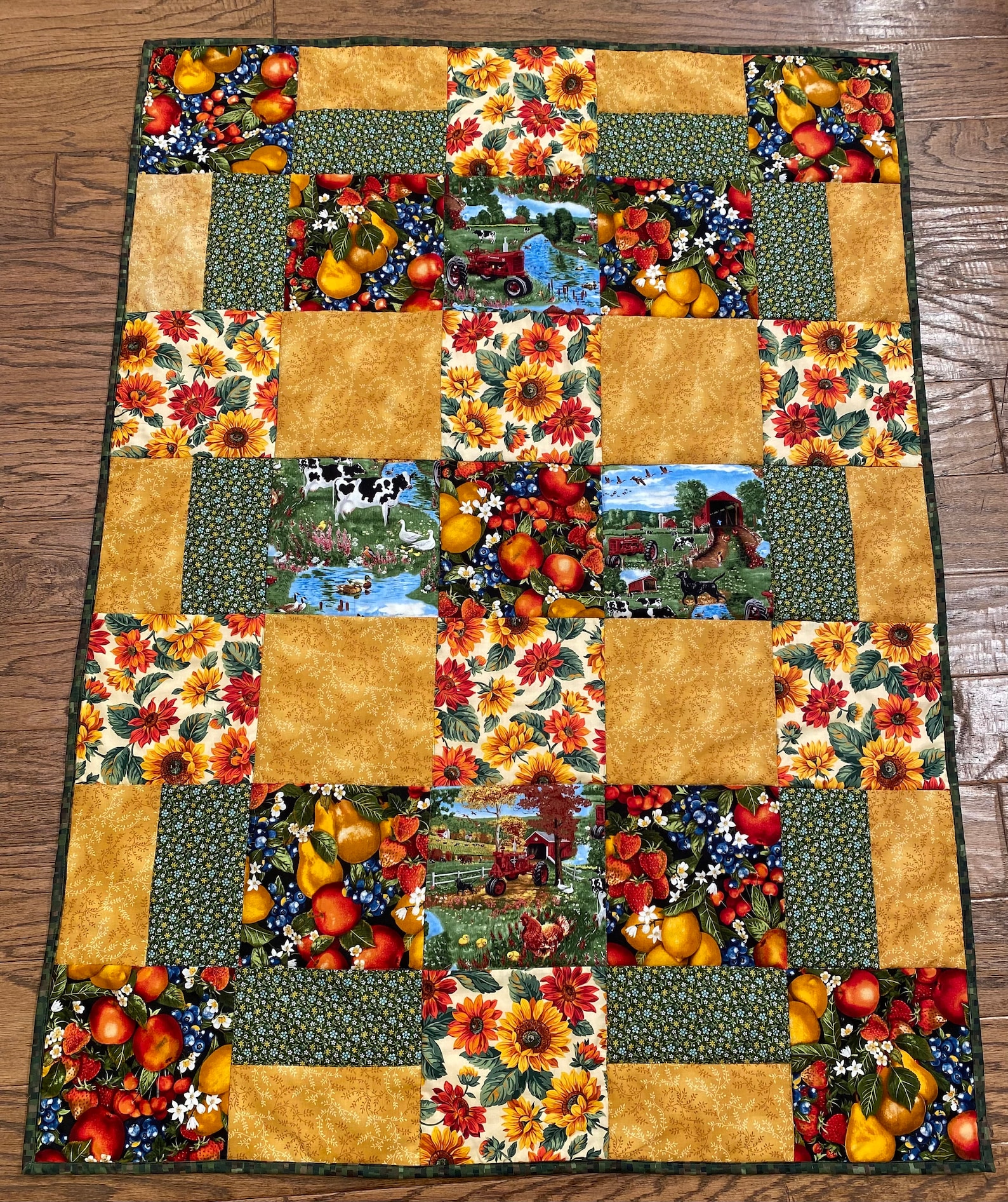 Farmland Harvest Lap Quilt Kit, Includes Binding and Backing - Etsy