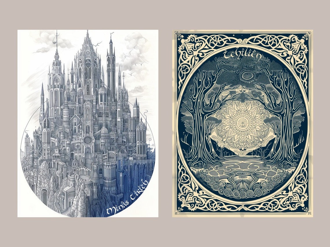 Set of Lord of the Rings Posters Printable 13 Jpgs, LOTR Middle Earth ...