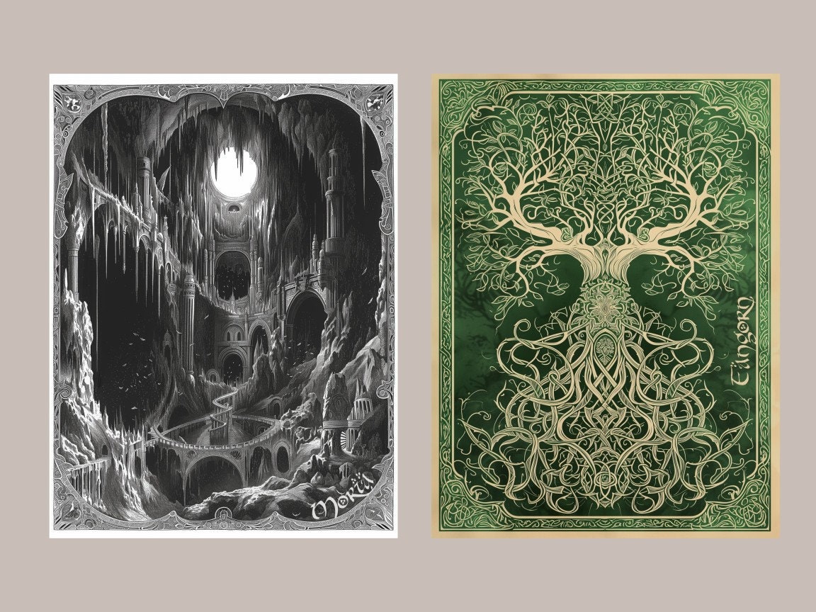 Set of Lord of the Rings Posters Printable 13 Jpgs, LOTR Middle Earth ...